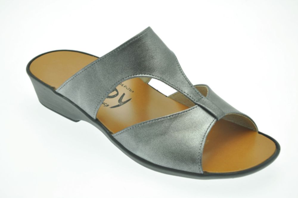 Mule Compensée Solange GR acier - Réf. 001*01*01*01 - Chaussures Femme ...