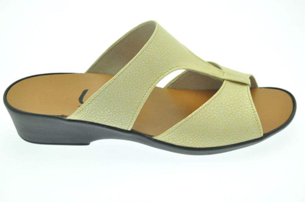 Mule Compensée Solange Lis jaune - Réf. 001*01*01*01 - Chaussures Femme ...