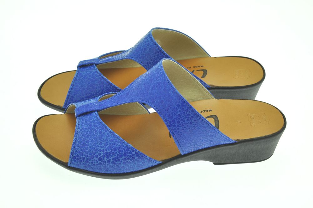 Mule Compensée Solange Mia bleu roi - Réf. 001*01*01*01 - Chaussures ...