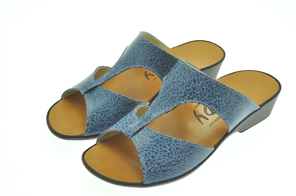 Mule Compensée Solange mia bleuet - Réf. 001*01*01*01 - Chaussures ...